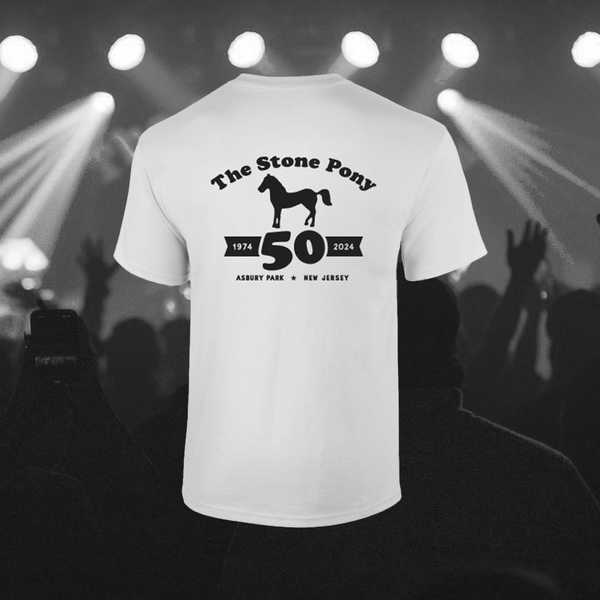 50th Anniversary Classic WhiteTee – The Stone Pony Asbury Park
